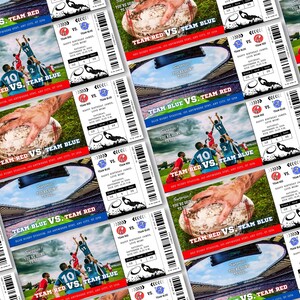 INSTANTLY EDIT Rugby Game Ticket Stub Template Gift Souvenir | Gift ...
