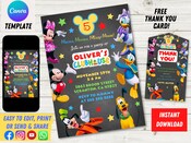 Mickey Mouse Clubhouse Invitation Chalkboard Mickey Mouse Clubhouse