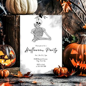 Editable Halloween Party Invitation for Adults Halloween Costume Party ...