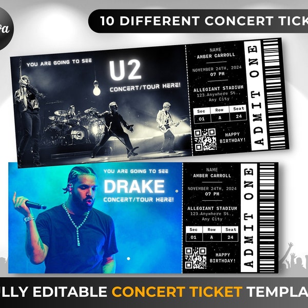 Concert Ticket Party Invitation - Etsy