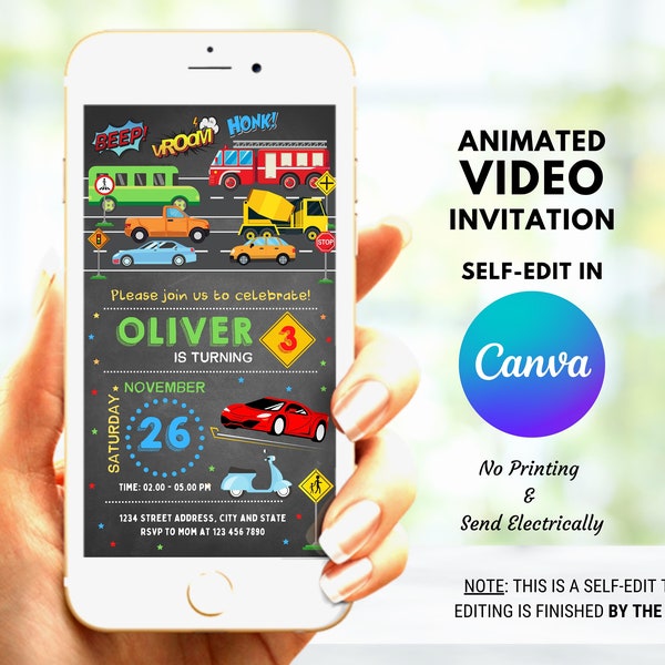 Kids Animated Invitation - Etsy