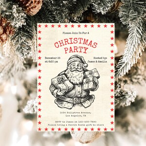 Editable Christmas Party Invitation Template, Annual Holiday Party ...