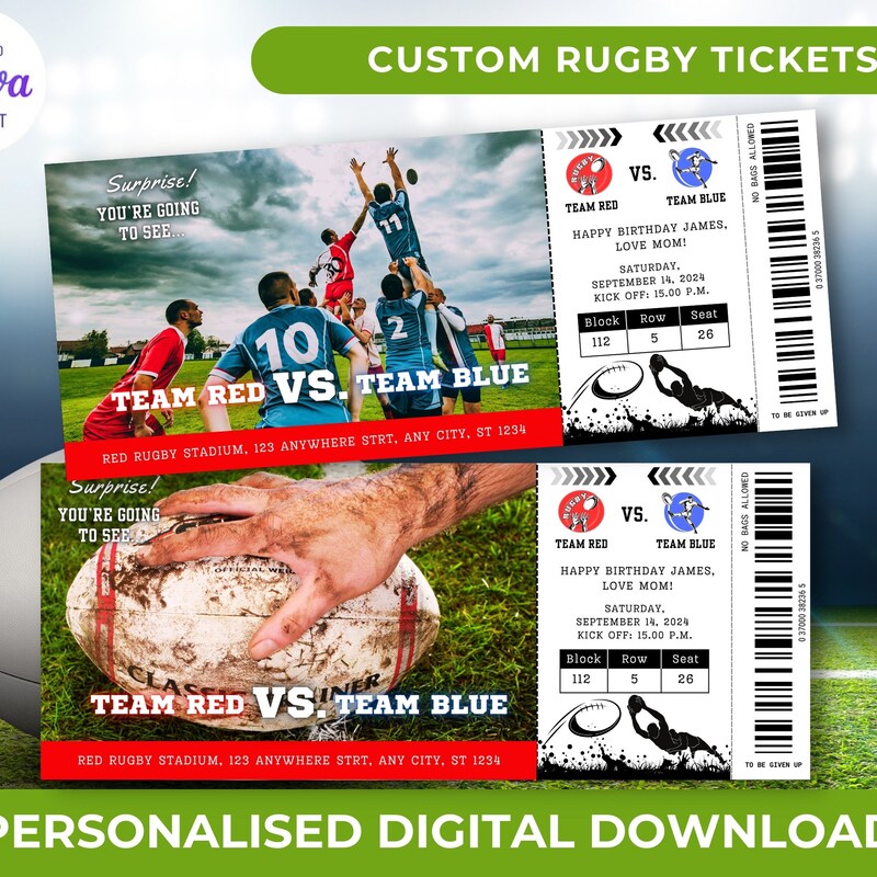 Rugby Tickets Rugby - Etsy