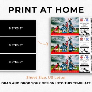 INSTANTLY EDIT Rugby Game Ticket Stub Template Gift Souvenir | Gift ...