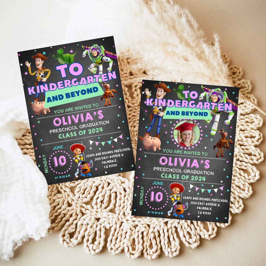 Editable Preschool Graduation Invitation, Prek Announcement Party ...