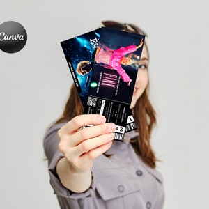 Editable Concert Ticket Template, Custom Concert Ticket Gift, DIY Event ...