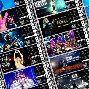 Editable Concert Ticket Template, Custom Concert Ticket Gift, DIY Event ...