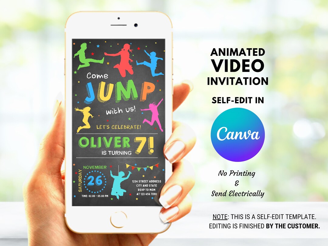 DIY Birthday Invitation Video, Self-edit Animated Video Party Invite ...