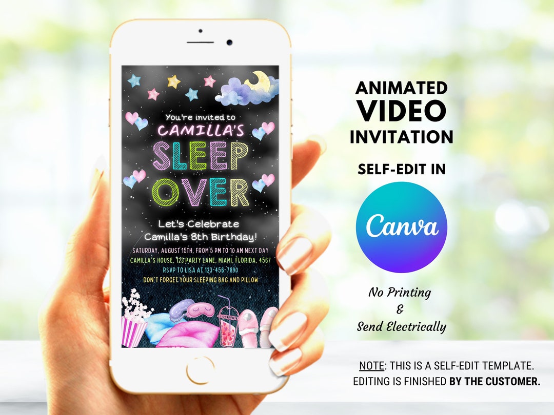 DIY Birthday Invitation Video, Self-edit Animated Video Party Invite ...