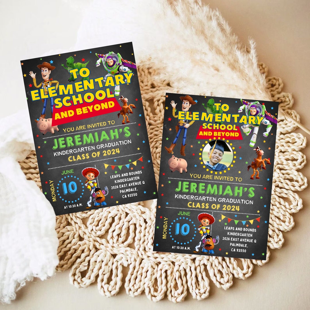 Editable Kindergarten Graduation Invitation, Kindergarten Party Invite ...