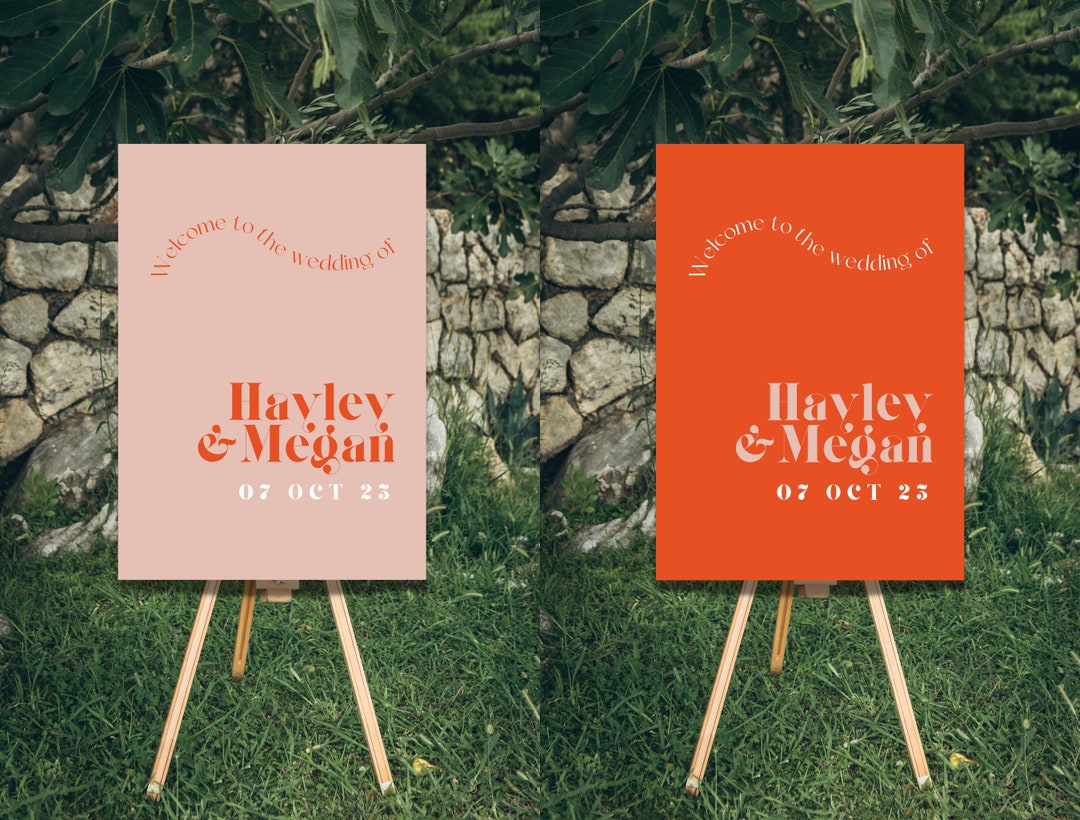 Bold Wavy Wedding Welcome Sign Wedding Welcome Sign - Etsy Australia