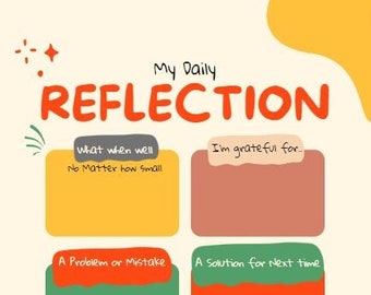 Daily Reflection Worksheet - Etsy