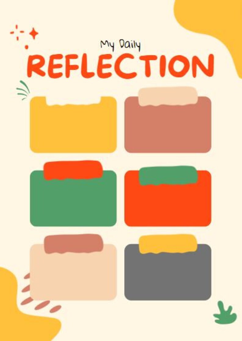 My Daily Reflection Worksheet - Etsy