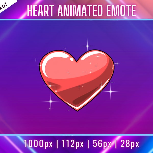 Blue Heart Twitch Emote - Etsy UK