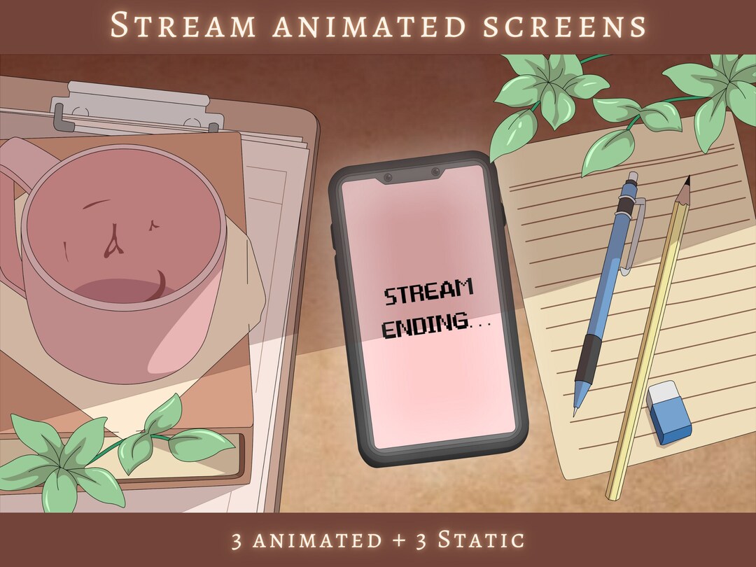 Lofi Stream Screen Animated, Cozy Twitch Overlay, Stream Starting, Be ...