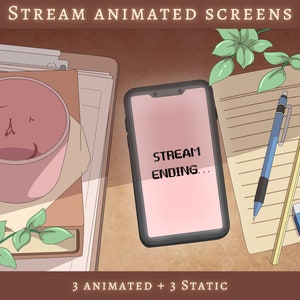 Lofi Stream Screen Animated, Cozy Twitch Overlay, Stream Starting, Be ...
