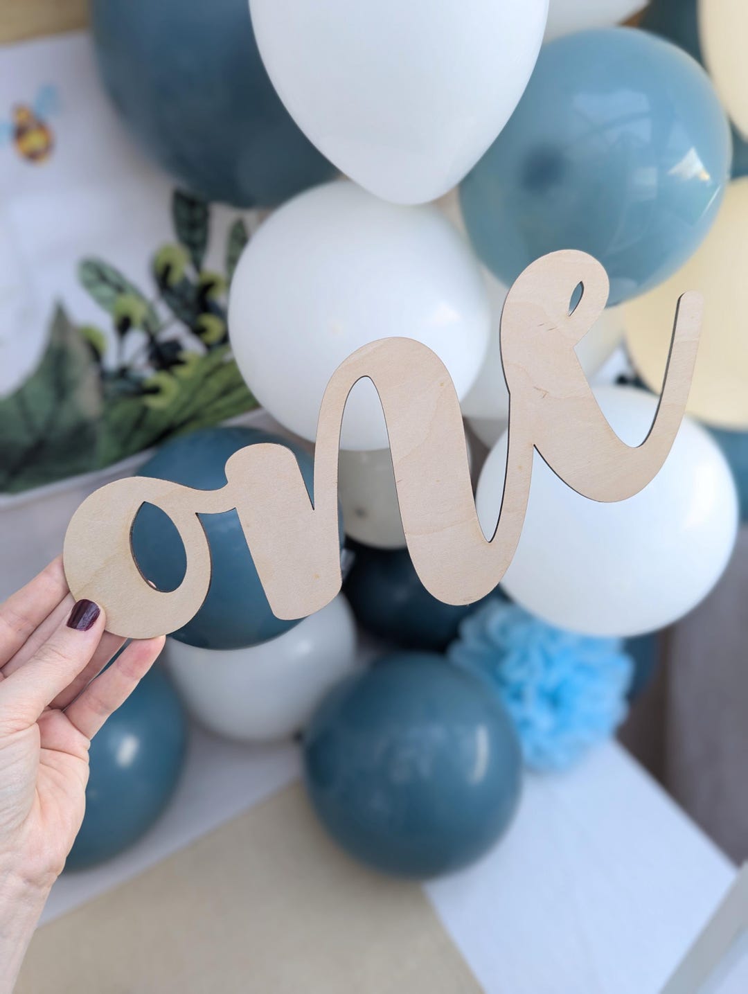 Wooden Number Sign | Baby Photo Prop | Cake Smash Decor | First ...