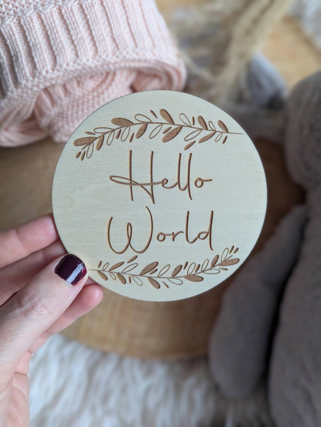 Baby Announcement Sign | Baby Arrival Sign | Engraved Birth Sign | New ...