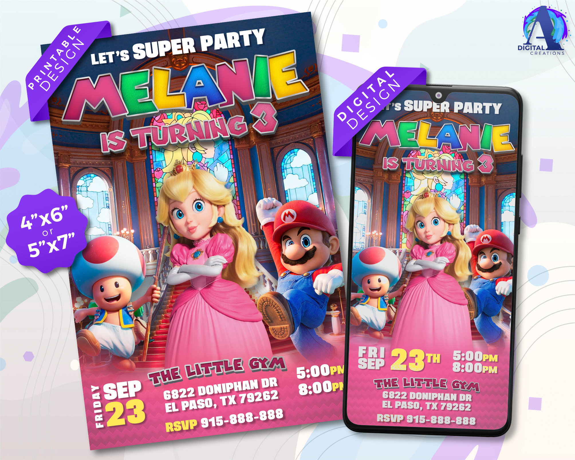 Princess Peach Editable In Powerpoint – Party Invitations, 51% OFF