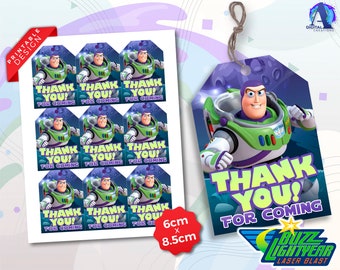 Buzz Lightyear Birthday Thank You Tag Lightyear Party Favor - Etsy