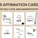 Positive Affirmation Card Deck Vision Board Printables Cards - Etsy