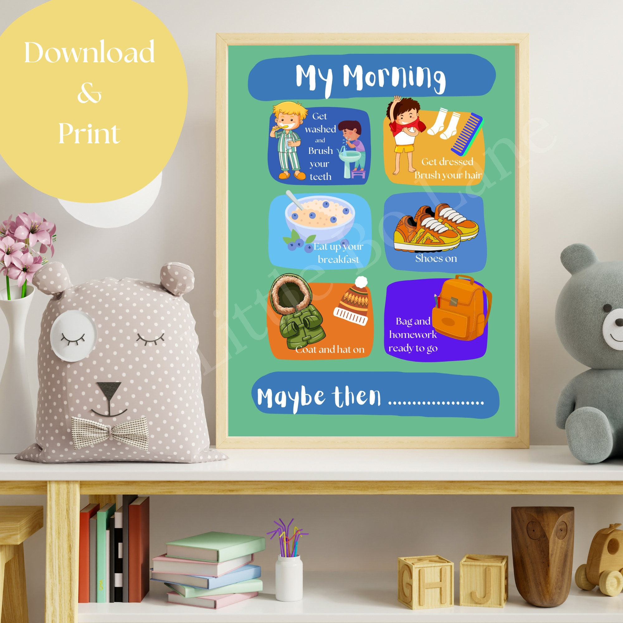 Personalised Morning Routine for Kids, Print Daily to Do List, Back to ...