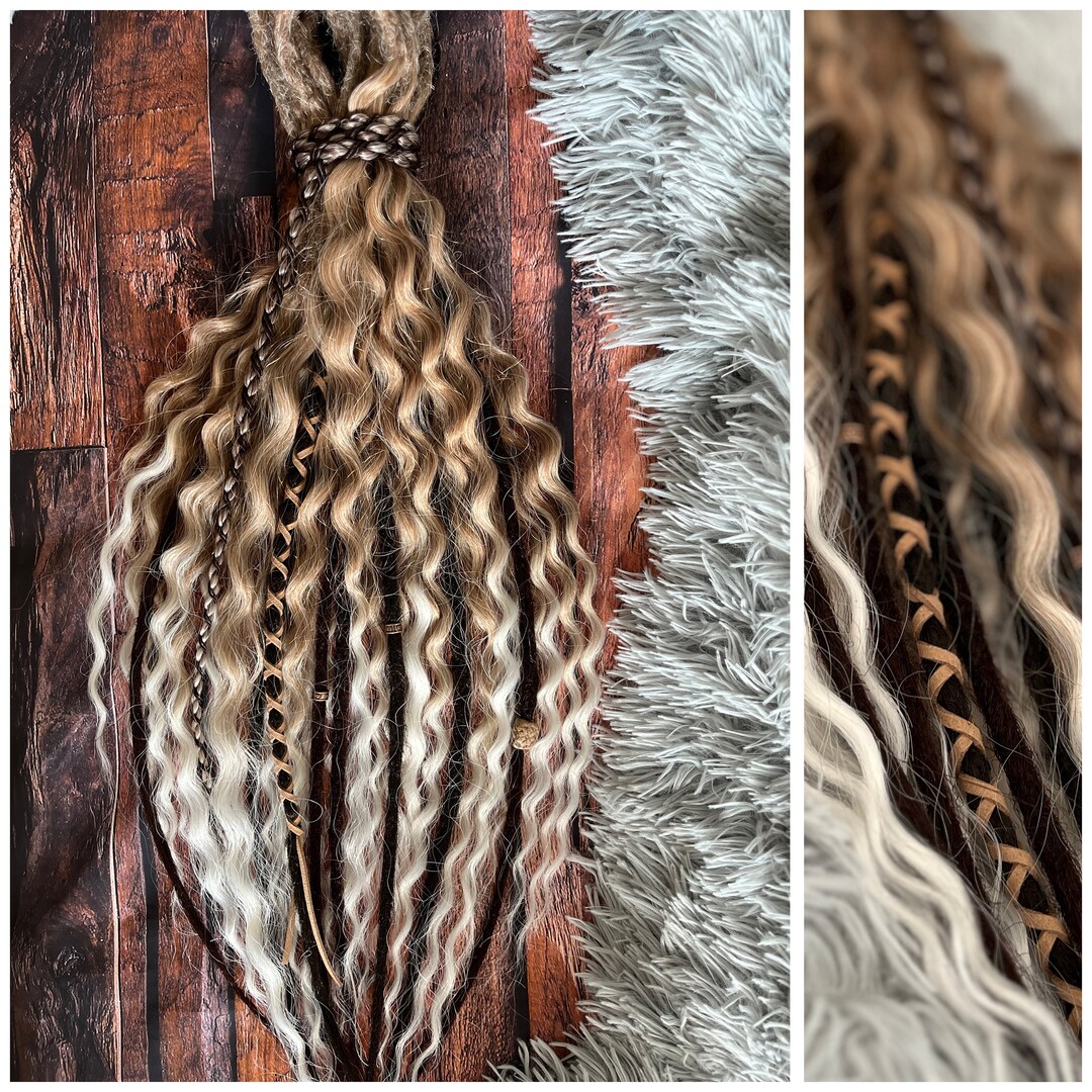 Synthetic Crochet Wavy Dreads Bohemian Wavy Dread Extension Dreadlocks ...