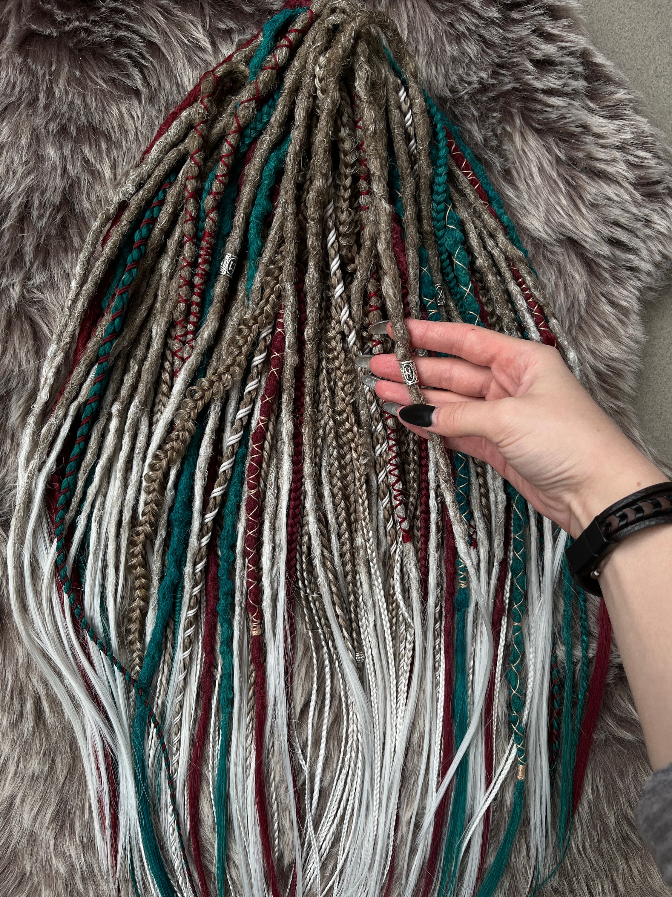 Double Ended Dreadlock Viking Dread Extension Single Ended Dreadlock ...