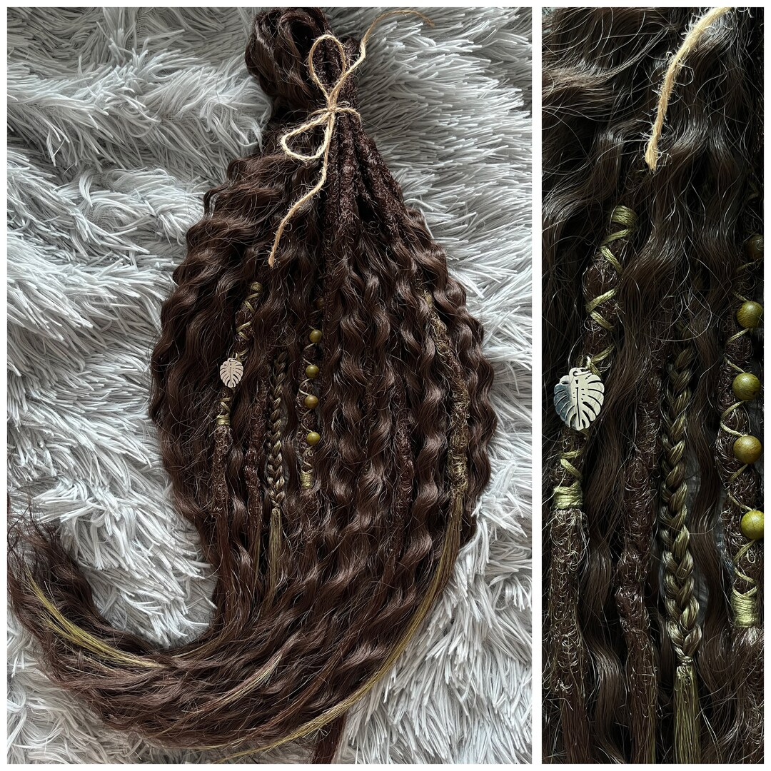 Synthetic Crochet Wavy Dreads Bohemian Wavy Dread Extension Dreadlocks ...