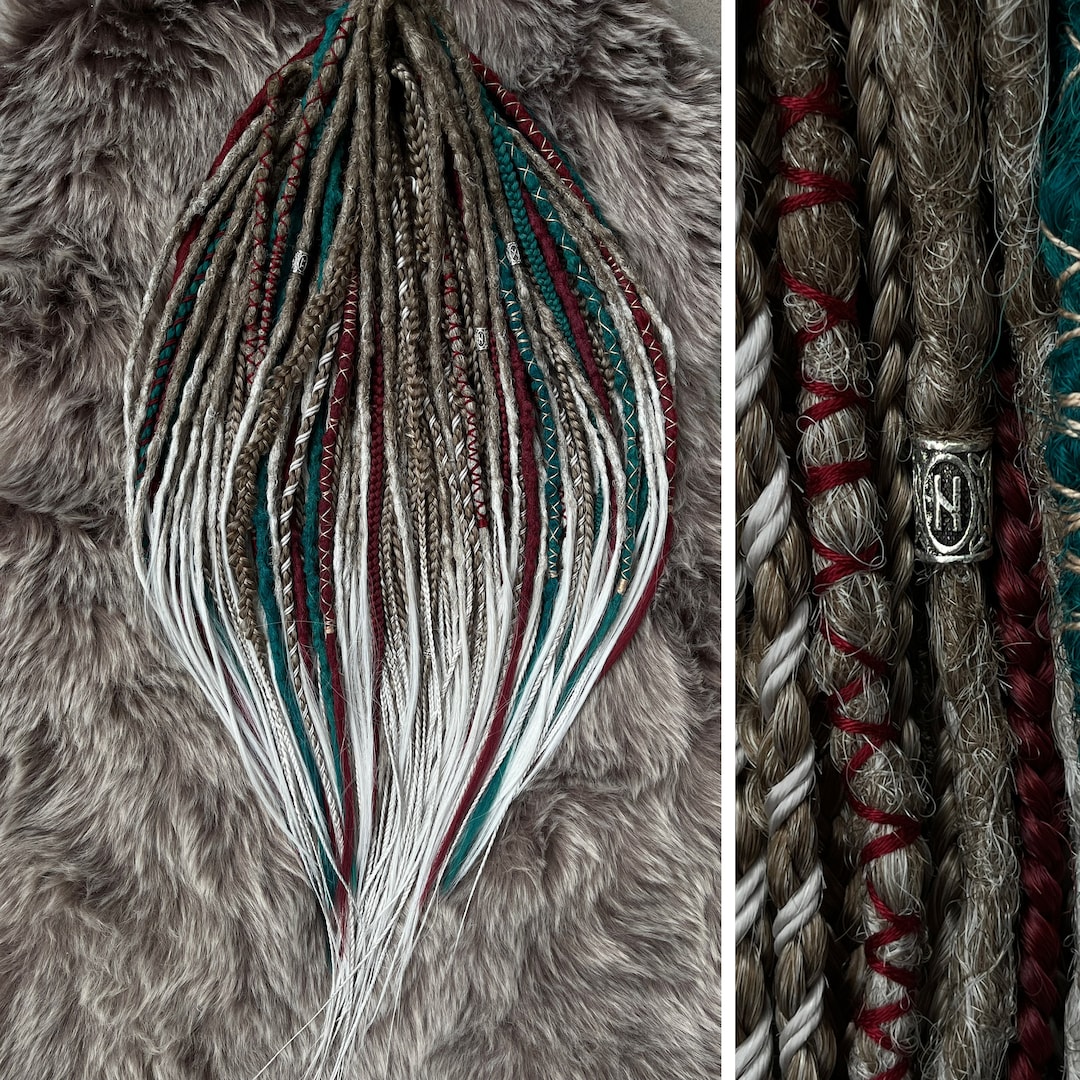 Double Ended Dreadlock Viking Dread Extension Single Ended Dreadlock ...