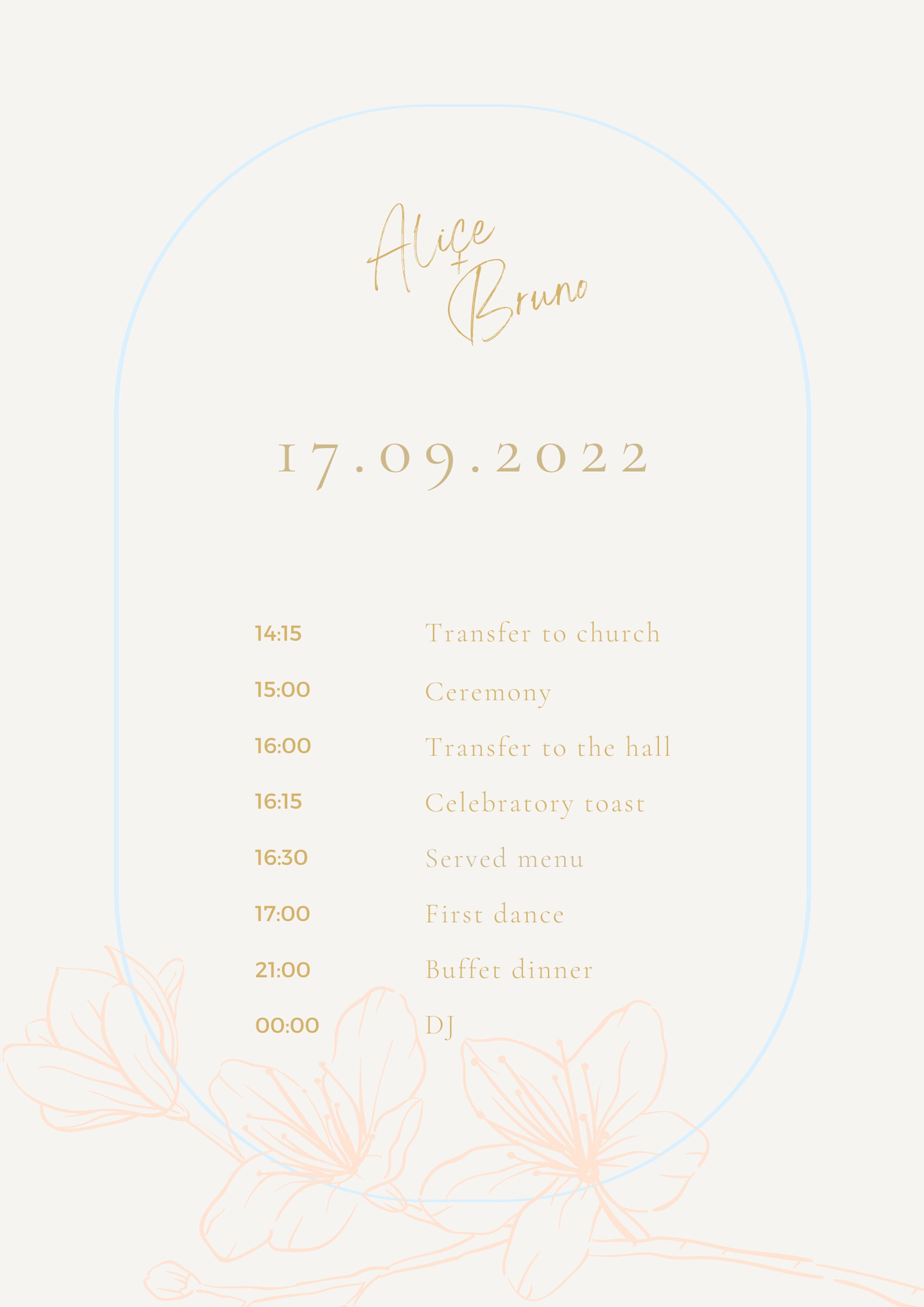 Wedding Program Template Editable in Canva Elegant and Little Bit ...