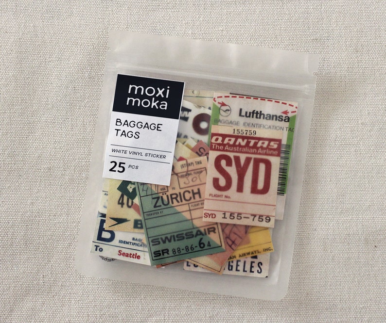 25 Pcs Baggage Tag Stickers, Waterproof Stickers, Laptop Sticker ...