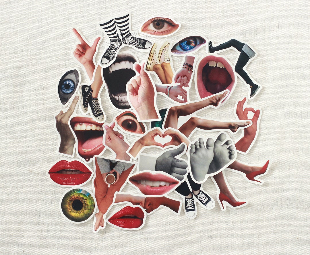 30 Pcs Mixed Body Parts Stickers, Laptop Sticker, Tumbler Sticker, Junk ...