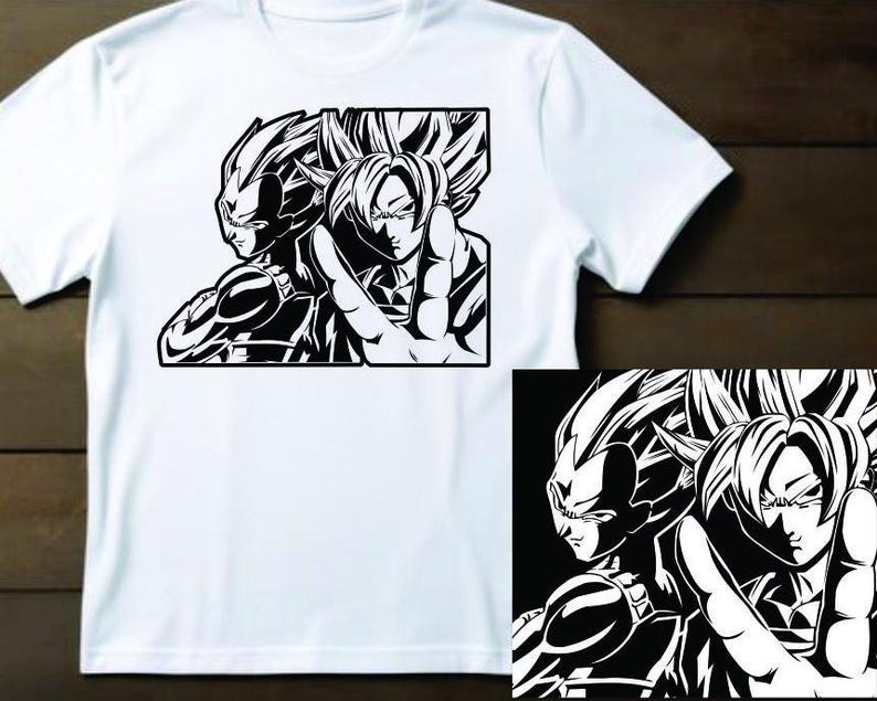 Vegeta X Goku Dragonball Decal SVG Cricut - Etsy