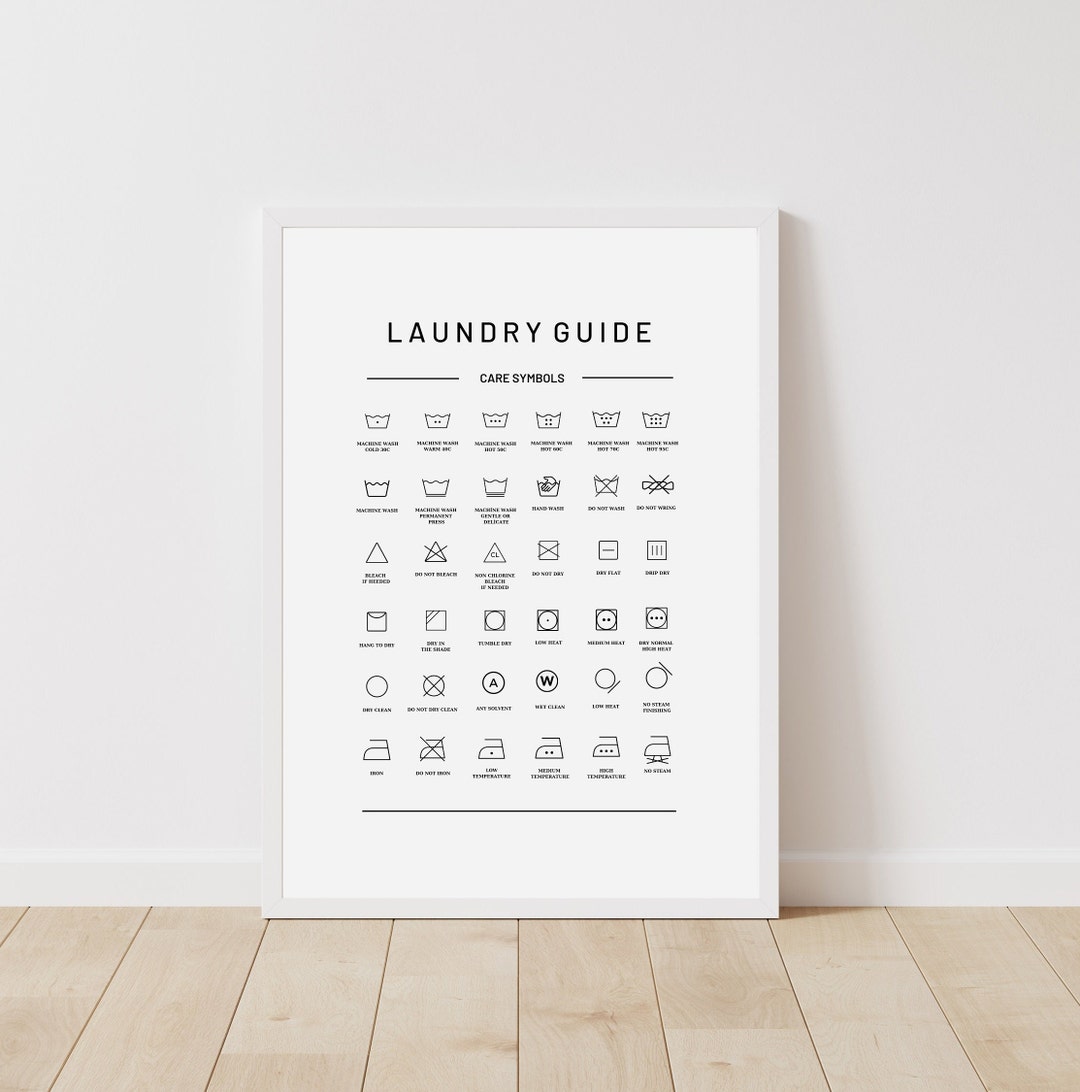 Laundry Room Symbols Prints,laundry Labels,laundry Room Sign,laundry ...
