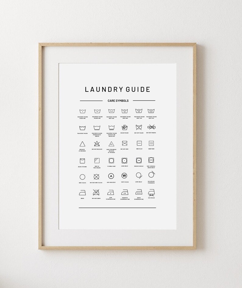 Laundry Room Symbols Prints,laundry Labels,laundry Room Sign,laundry ...