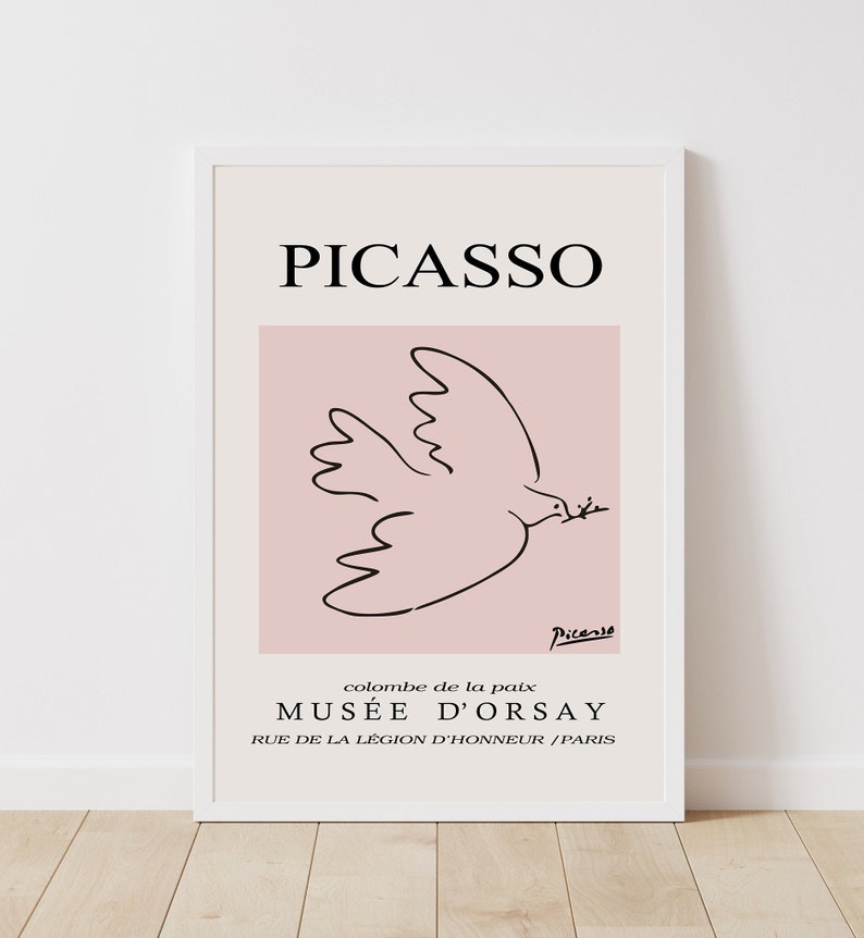 Picasso Line Art Prints Set of 3, Pablo Picasso Exhibition Poster ...