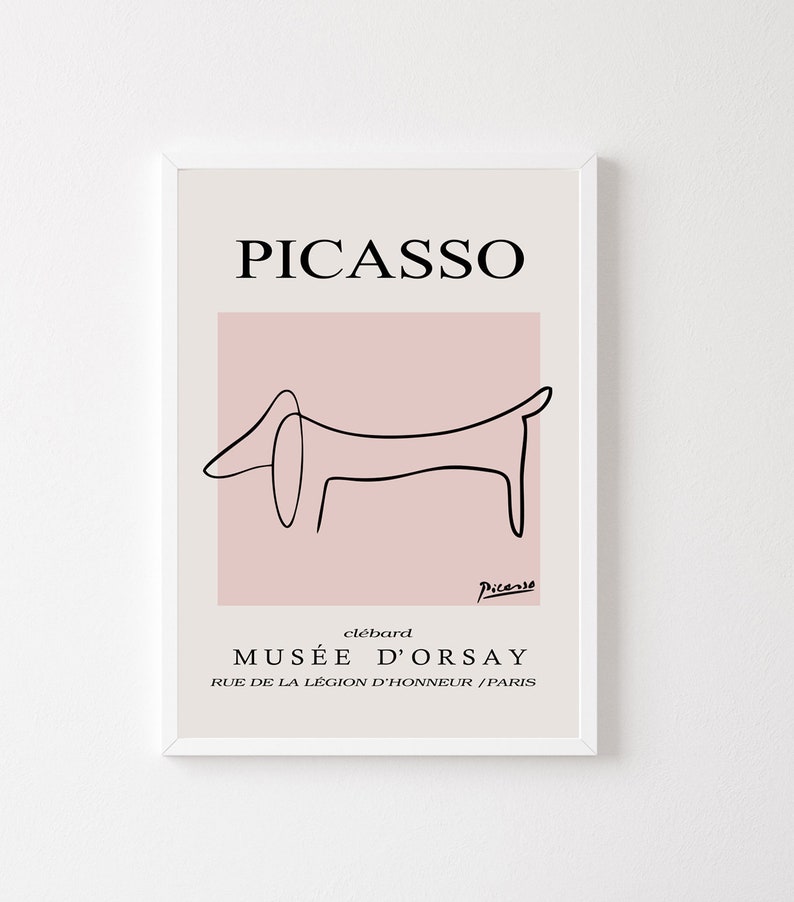 Picasso One Line Drawings,pablo Picasso Exhibition Poster,picasso Line ...