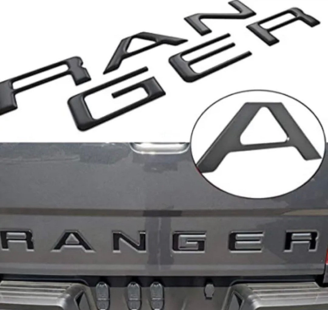 Tailgate Emblem 3D for Ford Ranger Sticker Decal Logo Finished in Matt ...
