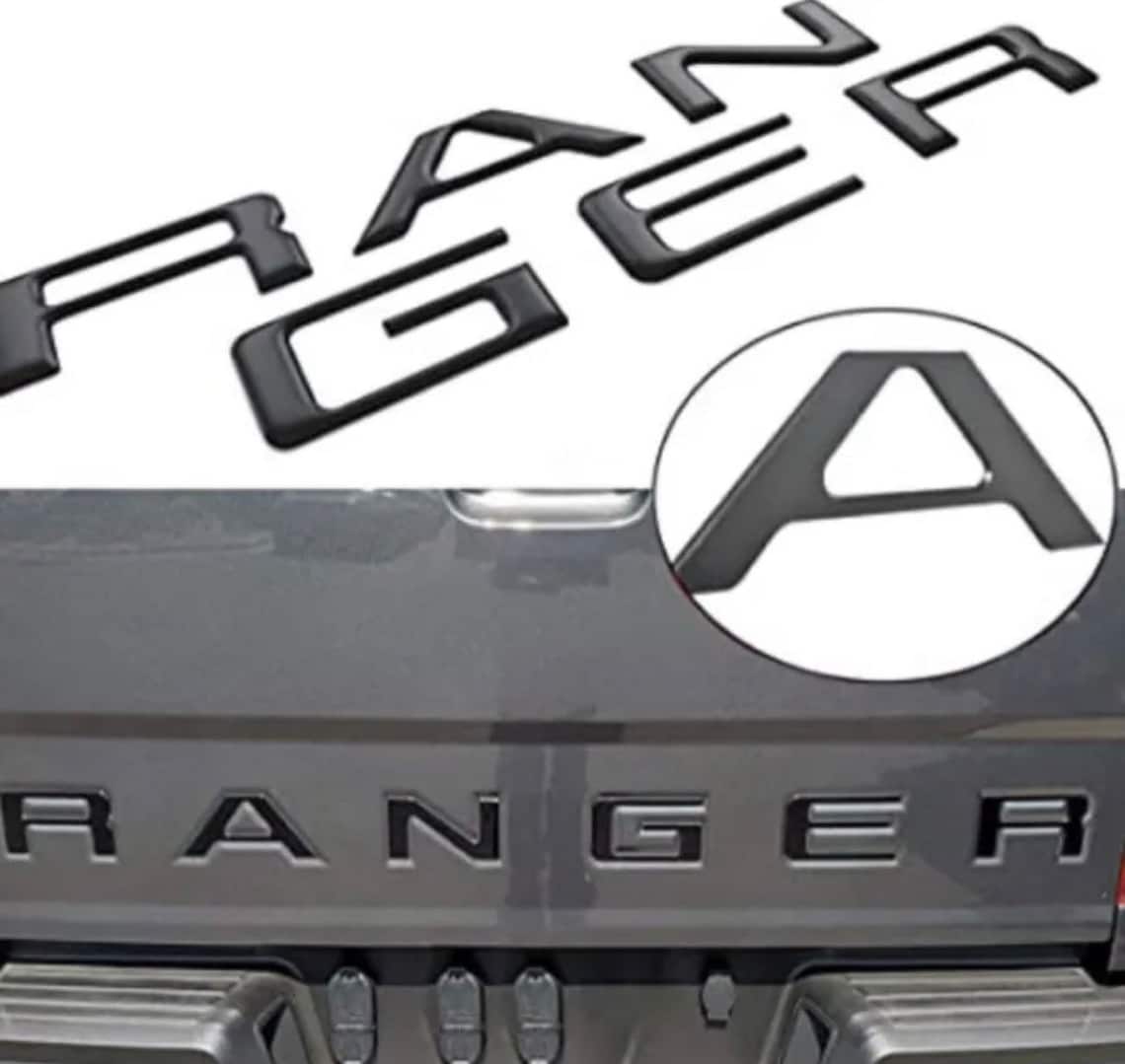 Tailgate Emblem 3D for Ford Ranger Sticker Decal Logo Finished in Matt ...