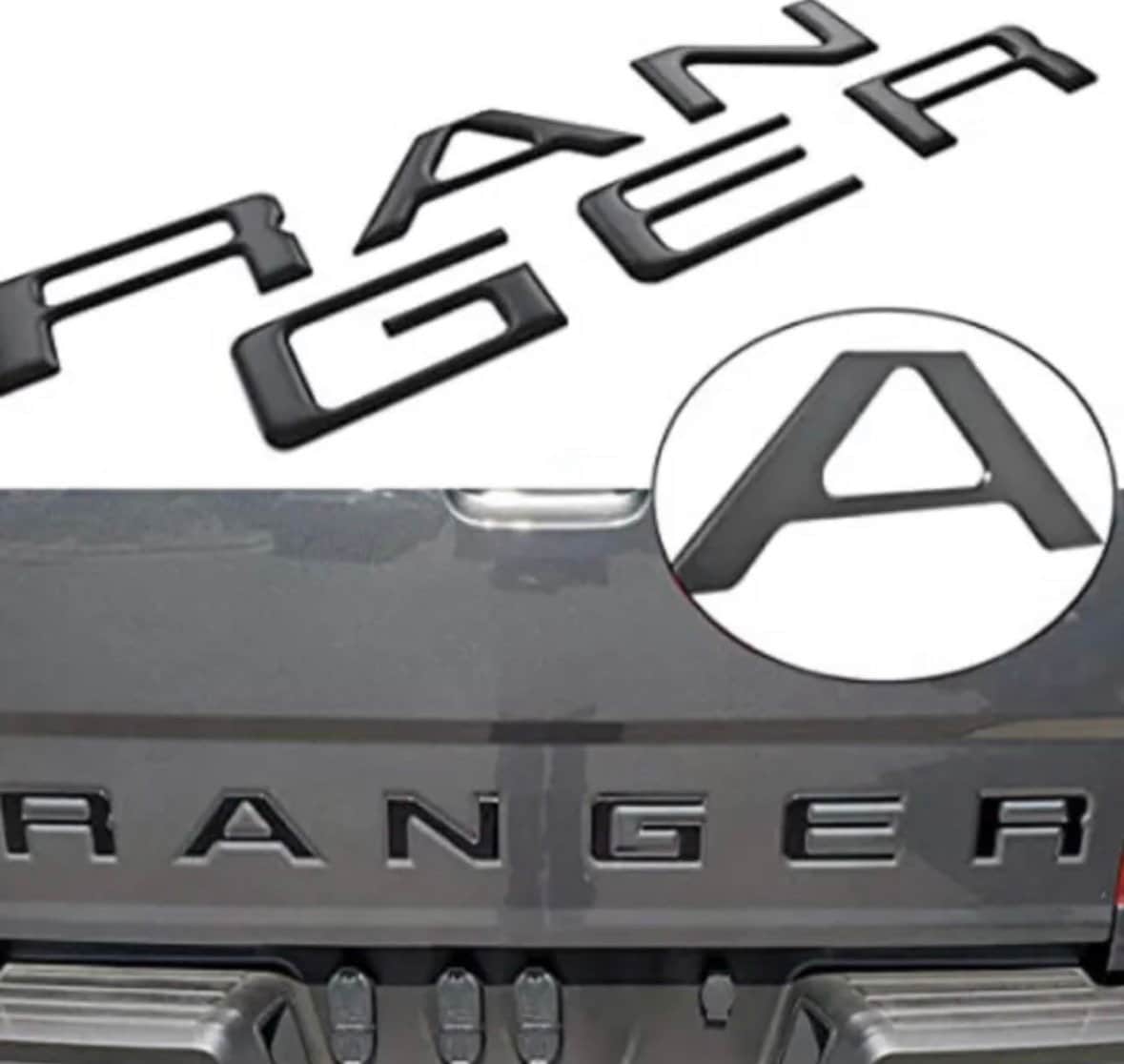 Tailgate Emblem 3D for Ford Ranger Sticker Decal Logo Finished in Matt ...