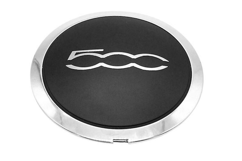 Fiat 500 Alloy Wheel Centre Cap Black and Chrome Silver 133mm 51884863 ...