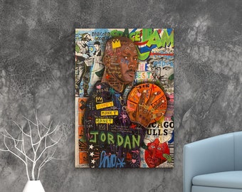 Michael Jordan Graffiti Wall Art - Etsy