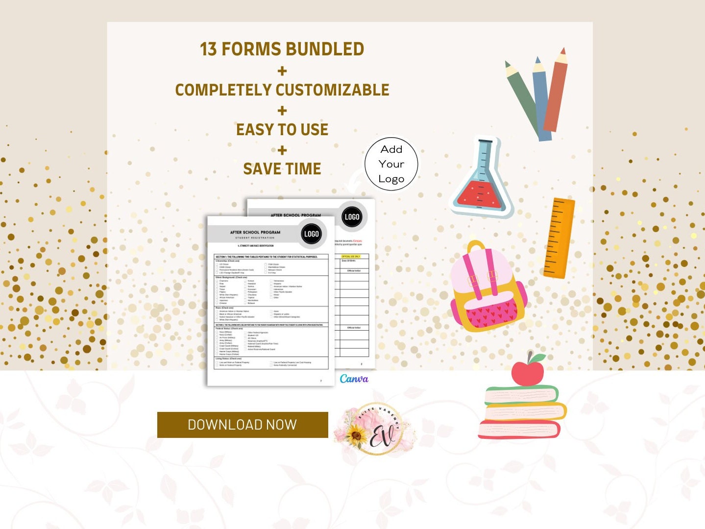 After School Program/day Care - Registration, Enrollment Packet, 13 ...