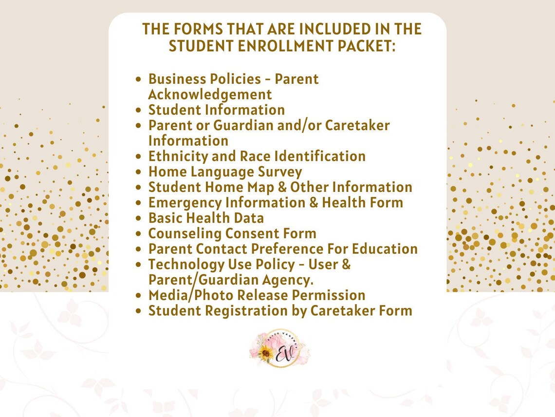 After School Program/day Care - Registration, Enrollment Packet, 13 ...