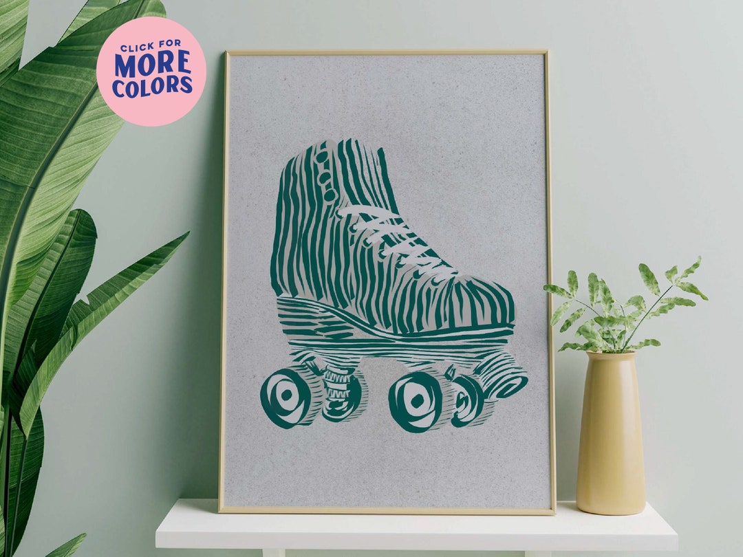 Lace up | Quad Roller Skate Original Giclee Art Print | Roller Skating ...