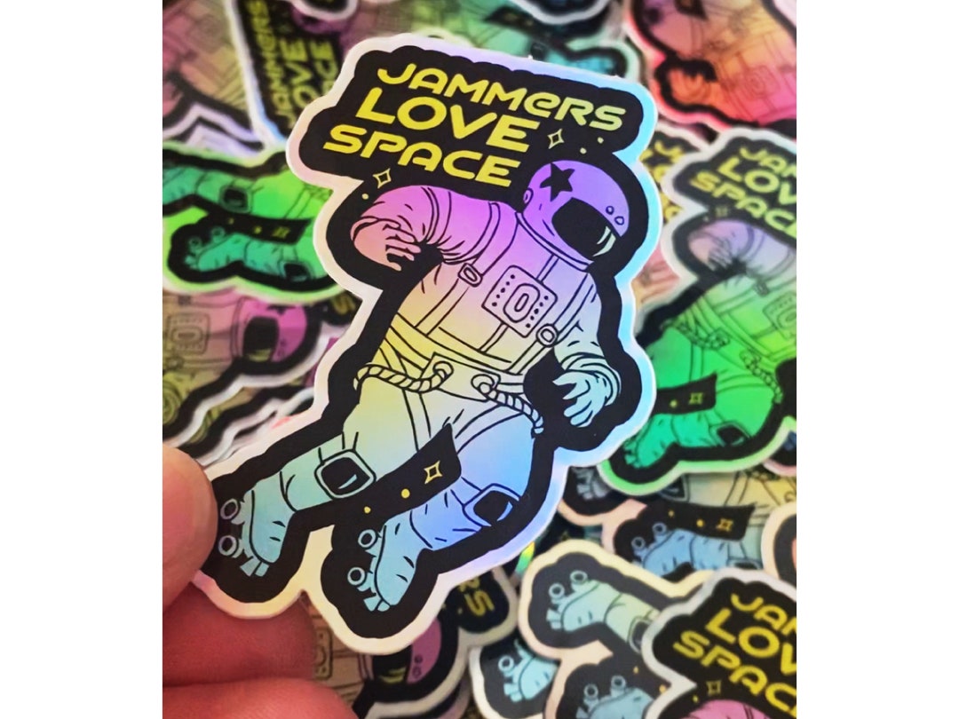Jammers Love Space Holographic Waterproof Vinyl Sticker | Roller Derby ...