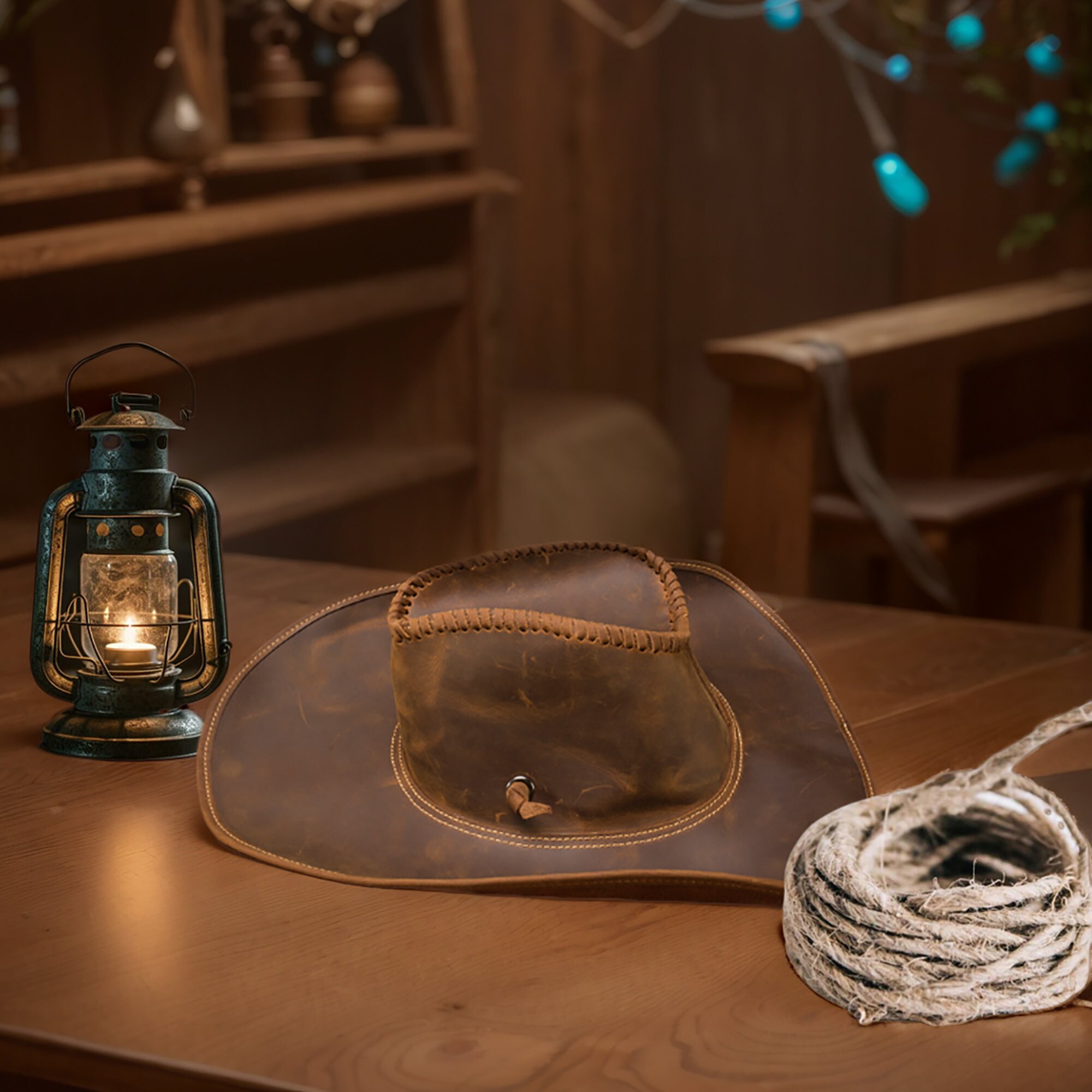 Father's Day Gifts Custom Photo Cowboy Hats Men's Leather Cowboy Hats ...