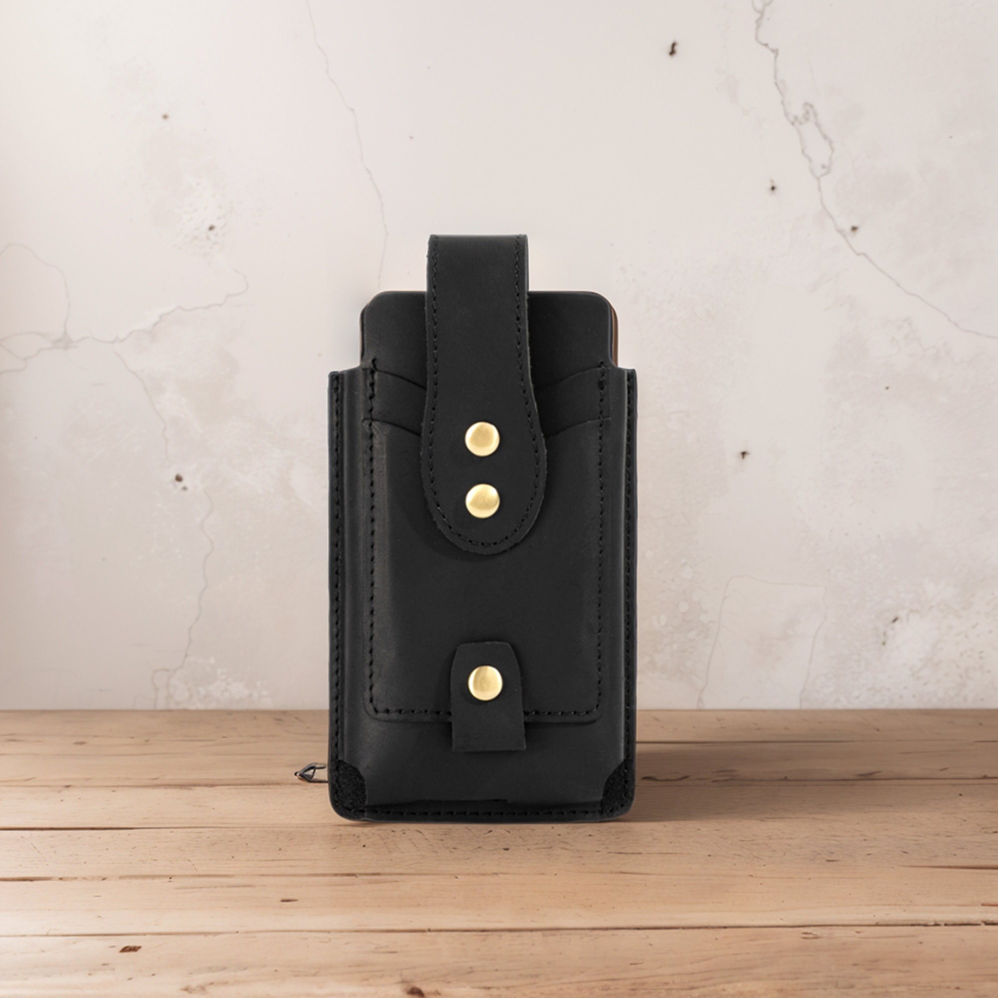 Father's Day Gift Custom Text Leather Mobile Phone Bags Leather Wallets ...