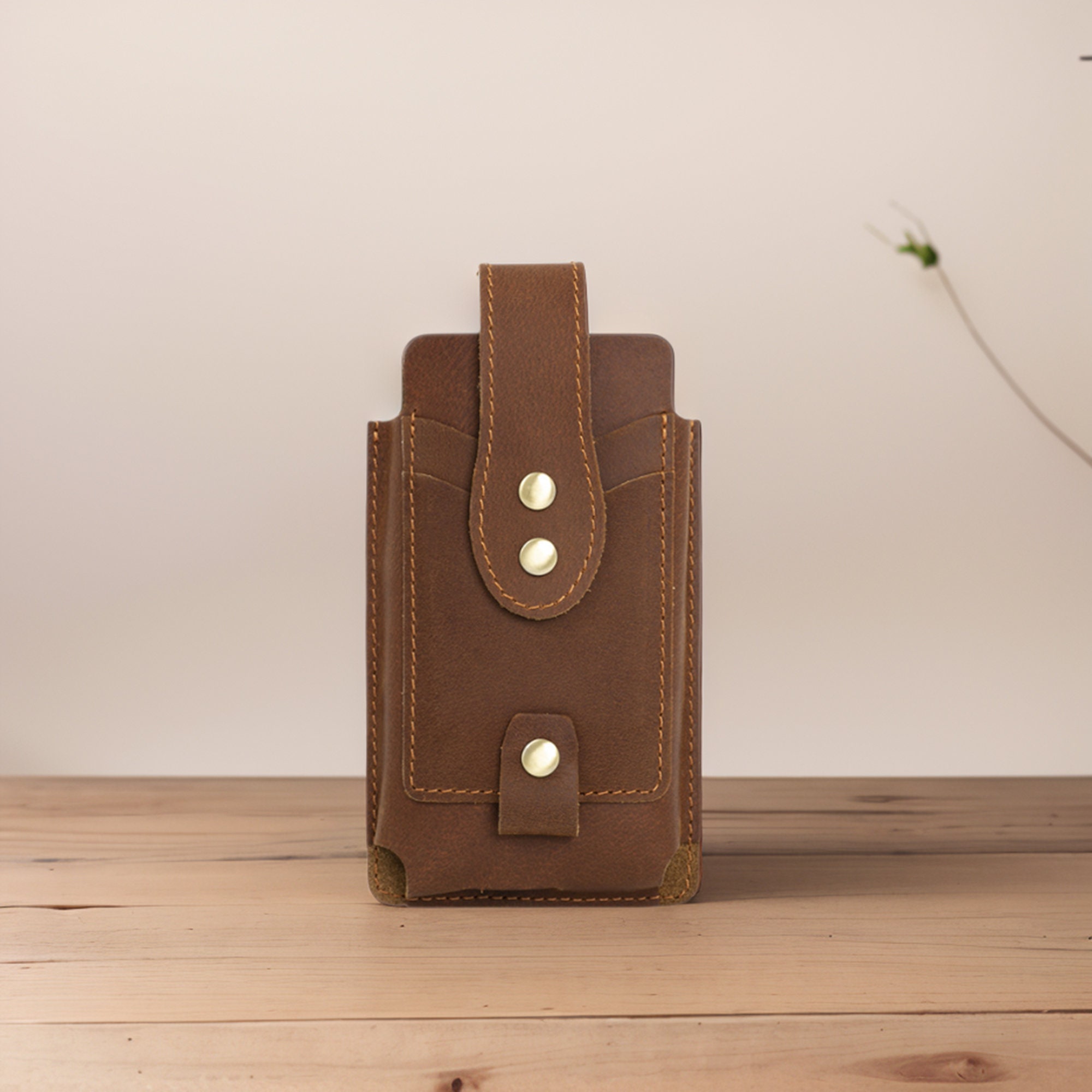 Father's Day Gift Custom Text Leather Mobile Phone Bags Leather Wallets ...